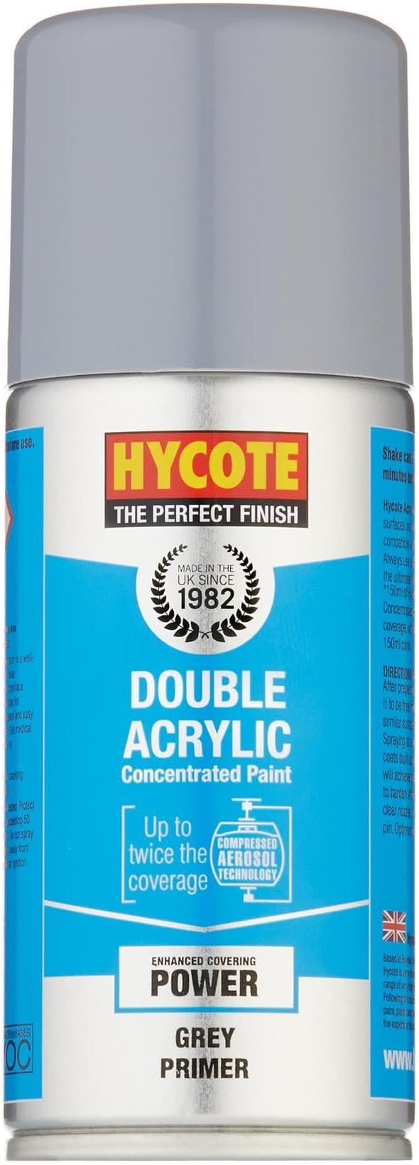 Hycote Fast Drying Aerosol Car Spray Paint, Grey Primer, 150 ml ...