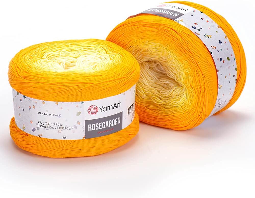 Amazon.com: Yarn Art YarnArt Flowers Rosegarden 100percent Cotton 250gr ...