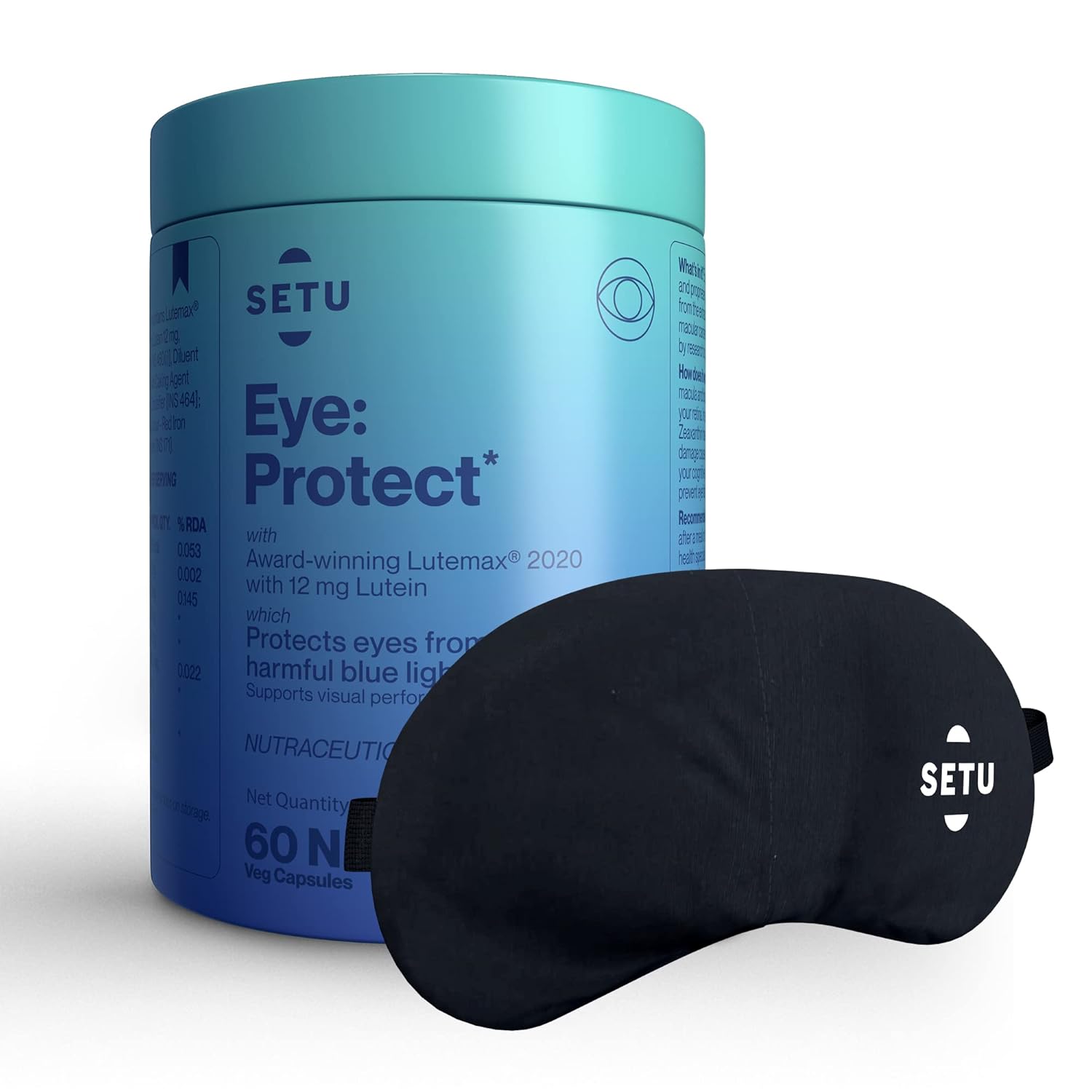 Setu Lutein & Zeaxanthin Eye Protect 60 Tablets + Eye Mask, Combo Pack ...