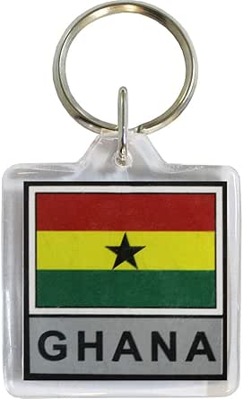 Amazon.com: Flagline Ghana - Country Lucite Key Ring : Automotive