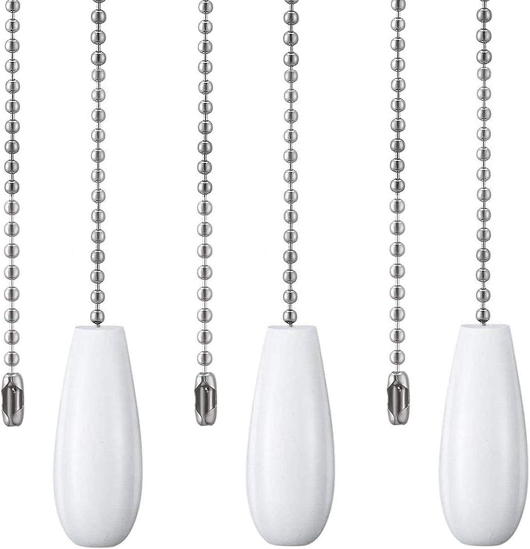 Ceiling Fan Chain Pulls White Wooden Pull Chain Extension for Ceiling ...