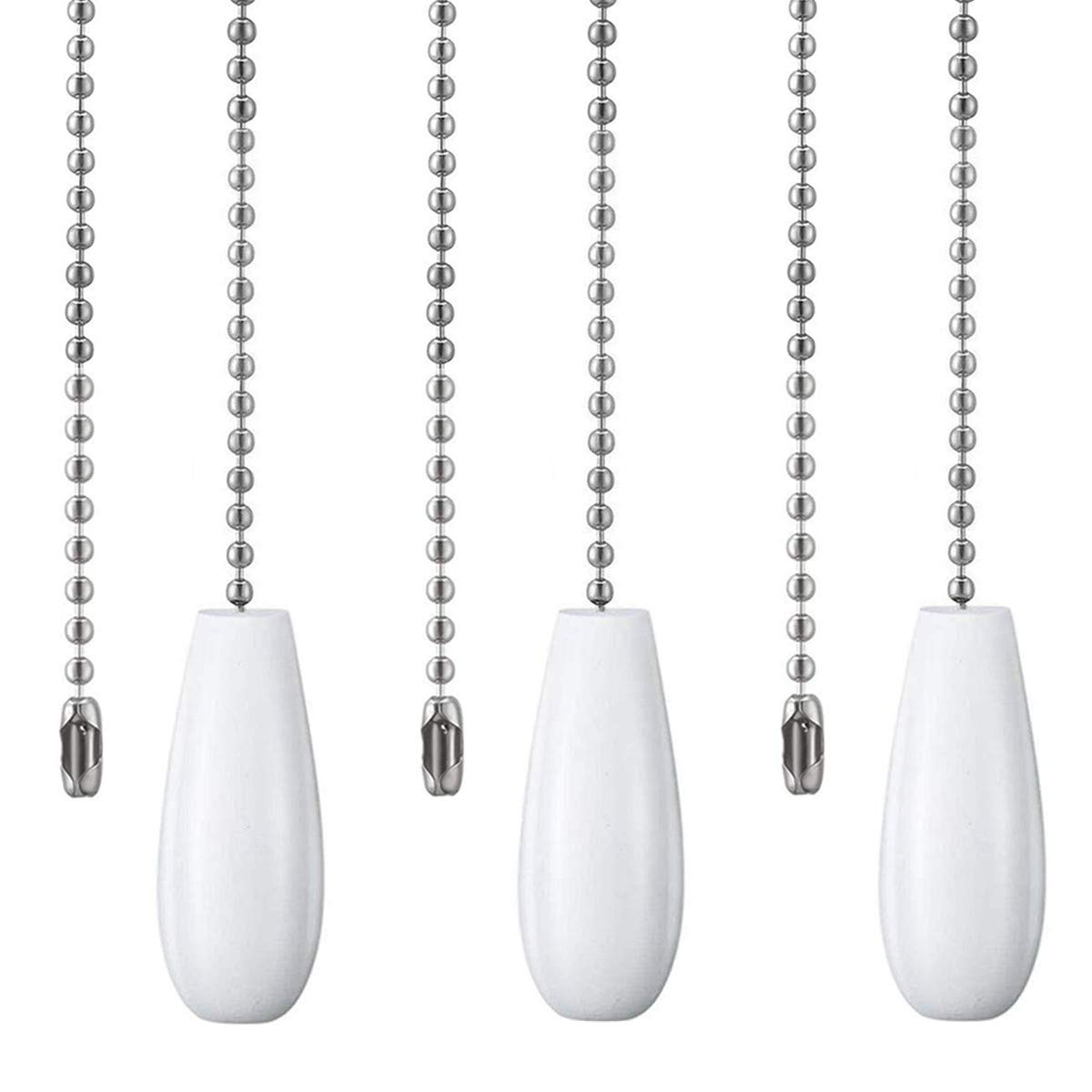 Ceiling Fan Chain Pulls White Wooden Pull Chain Extension for Ceiling ...