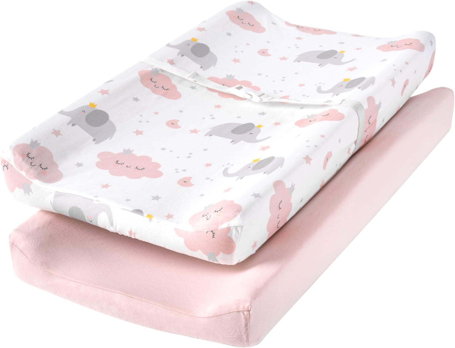 Amazon.com: TILLYOU Changing Pad Cover Set in Soft Jersey Material ...