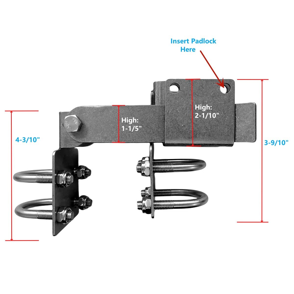 Chain Link Double Gate Latch for 1-3/8" Gate Frames,Strong Arm Double ...