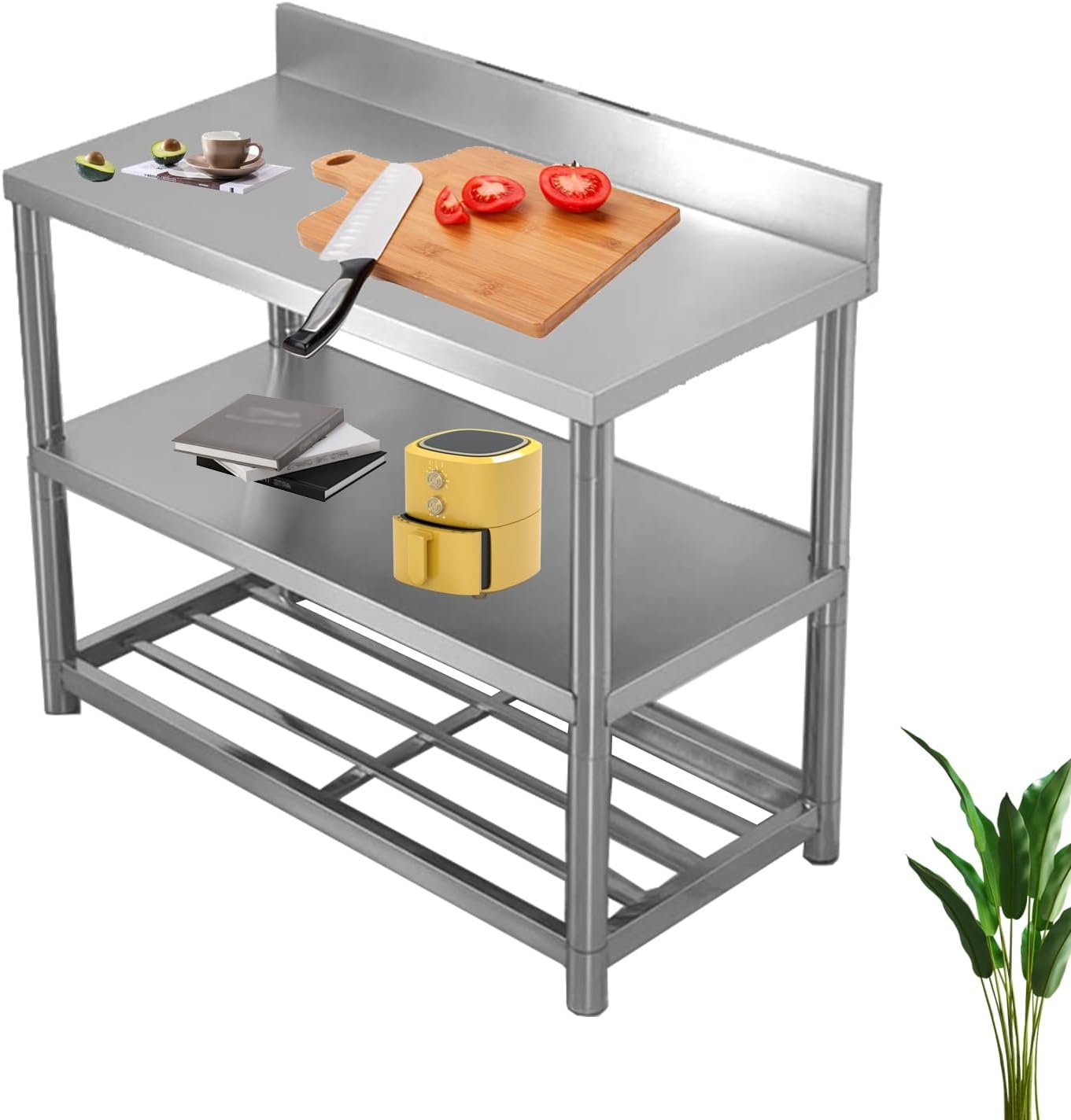Amazon.com: Heavy Duty Work Bench Top Preperation Countertop Worktable ...