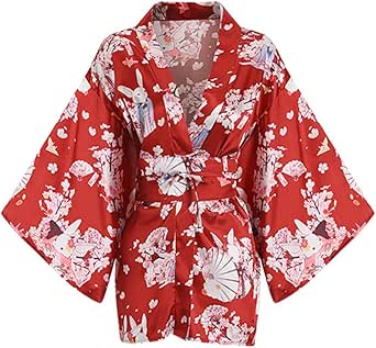 Amazon.com: DDMDBYHRY Japanese Kimono Robe for Women Cosplay Lingerie ...