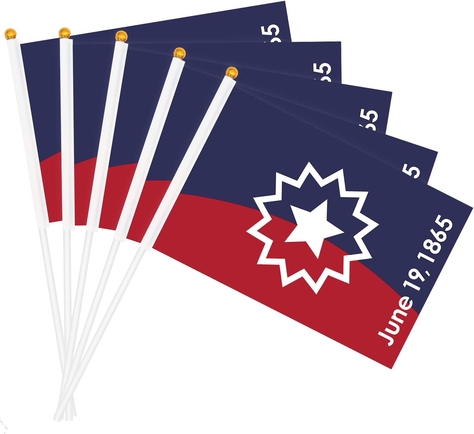 Amazon.com: 50 Pack Juneteenth Stick Flags Small Mini Hand Held Flags ...