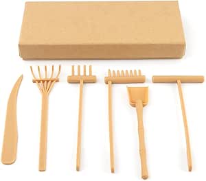 Amazon.com : Mini Zen Garden Rake Tools, Bamboo Zen Garden Tool Set Zen ...
