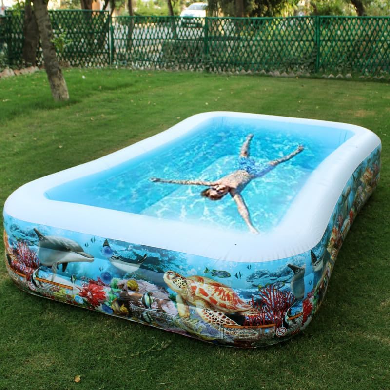 Majik 10 Feet Large Rectangular Swimming Pool Bathing tub for Family ...