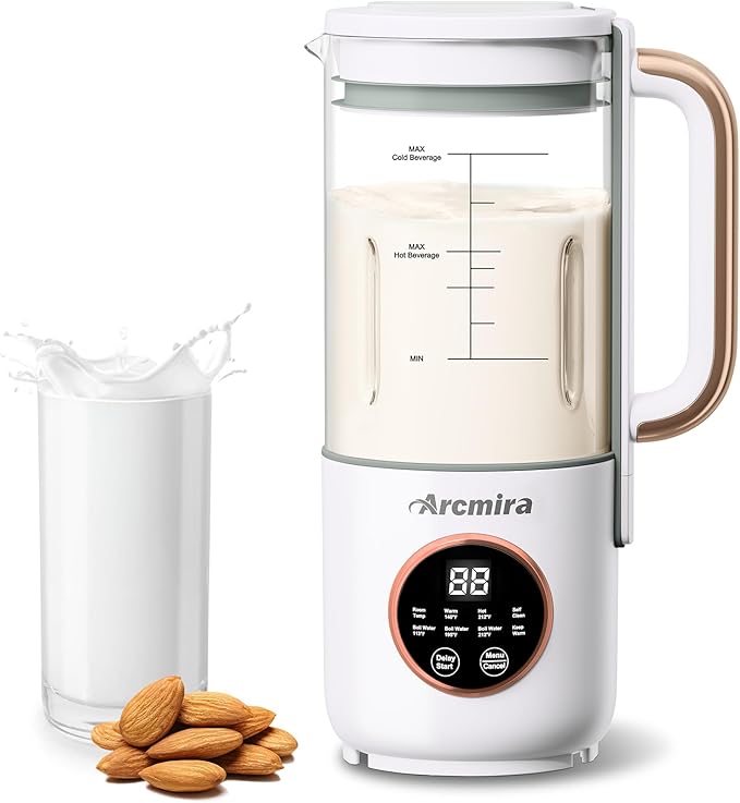 Amazon.com: 𝟴 𝗶𝗻 𝟭 Automatic Nut Milk Maker, 35 oz(1000ml) Homemade Oat ...
