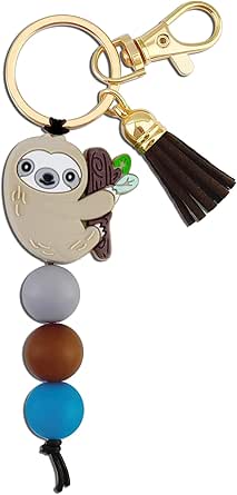 Sloth Gifts For Women Girls Sloths Keychain Ornament Stuff Sloth Themed ...