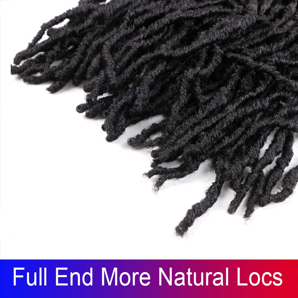 12 Inch -5Pack Soft Locs Wavy Faux Individually Locs Most Natural ...