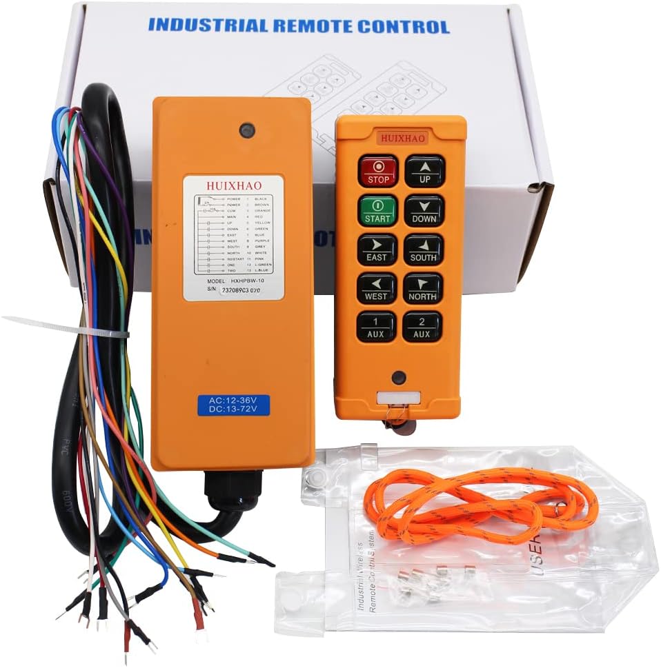 Amazon.com: HUIXHAO Industrial Wireless Crane Remote Control ...