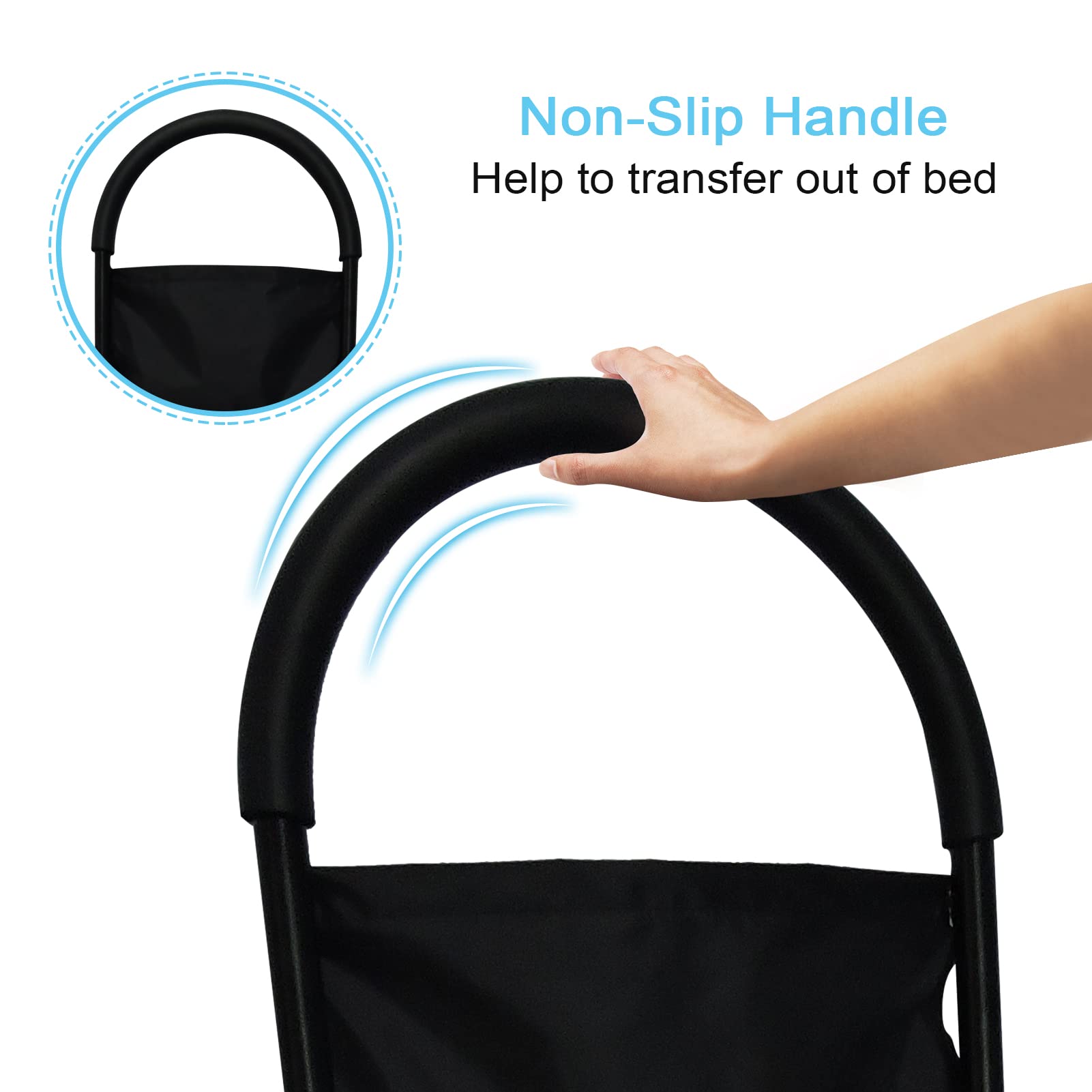 UNLICON Medical Bed Assist Rail with Adjustable Heights,Bed Assist Bar ...