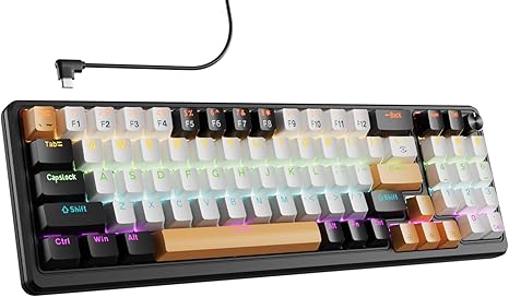 ELECGO Mechanical Gaming Keyboard, 77 Keys Anti-Ghosting USB Wired ...