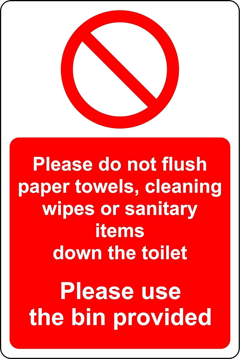 Please do not flush paper towels, cleaning wipes or sanitary items down ...