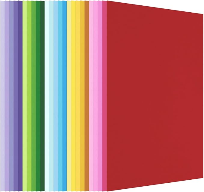 Amazon.com: Whaline 150 Sheets 8.5 x 11 Inch Gradient Colored Card ...