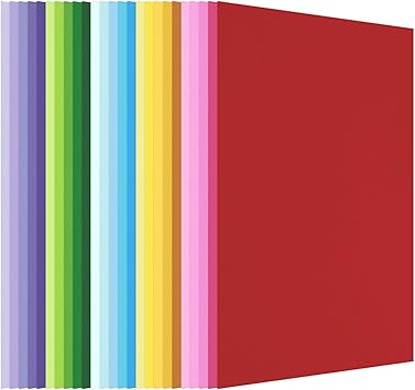 Amazon.com: Whaline 150 Sheets 8.5 x 11 Inch Gradient Colored Card ...