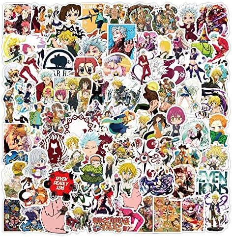Amazon.com: 100Pcs Anime Sticker The 7 Deadly Sins Graffiti Stickers ...