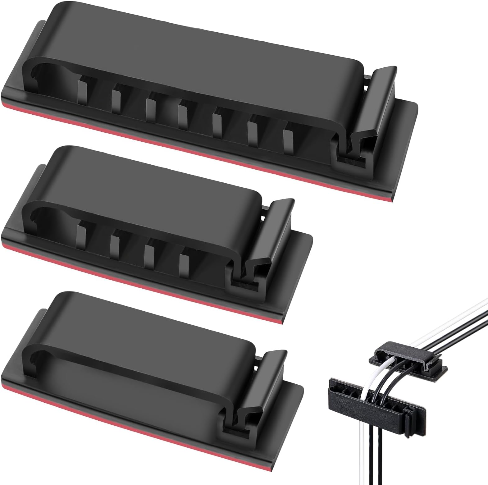 Amazon.com: 20 Pcs Cable Management Clips, Self-Adhesive Cable ...