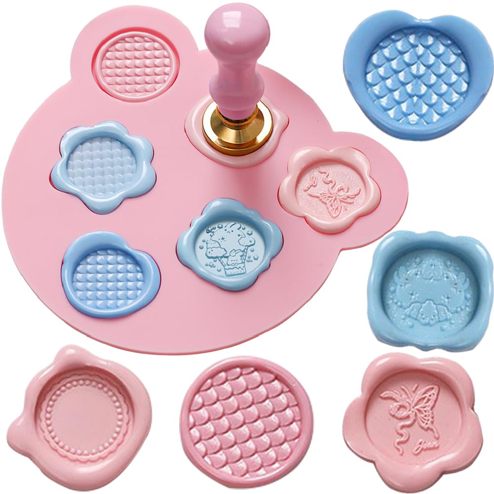 Amazon.com: Wax Seal Stamp Silicone Molds for Crafts,Pink Bear Design ...