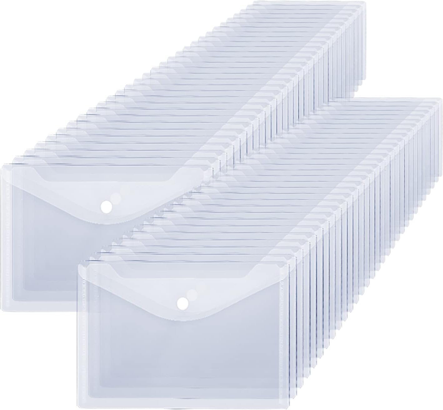 A5 Plastic Wallets Clear (30Pack)- Plastic Folders Popper Wallet ...