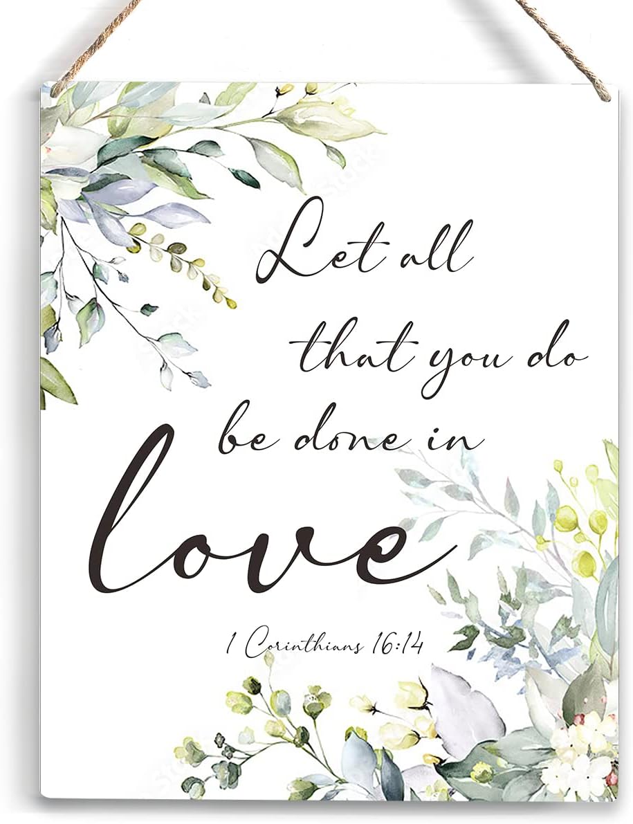 Amazon.com : Inspirational Let All That You Do Be Done in Love Bible ...