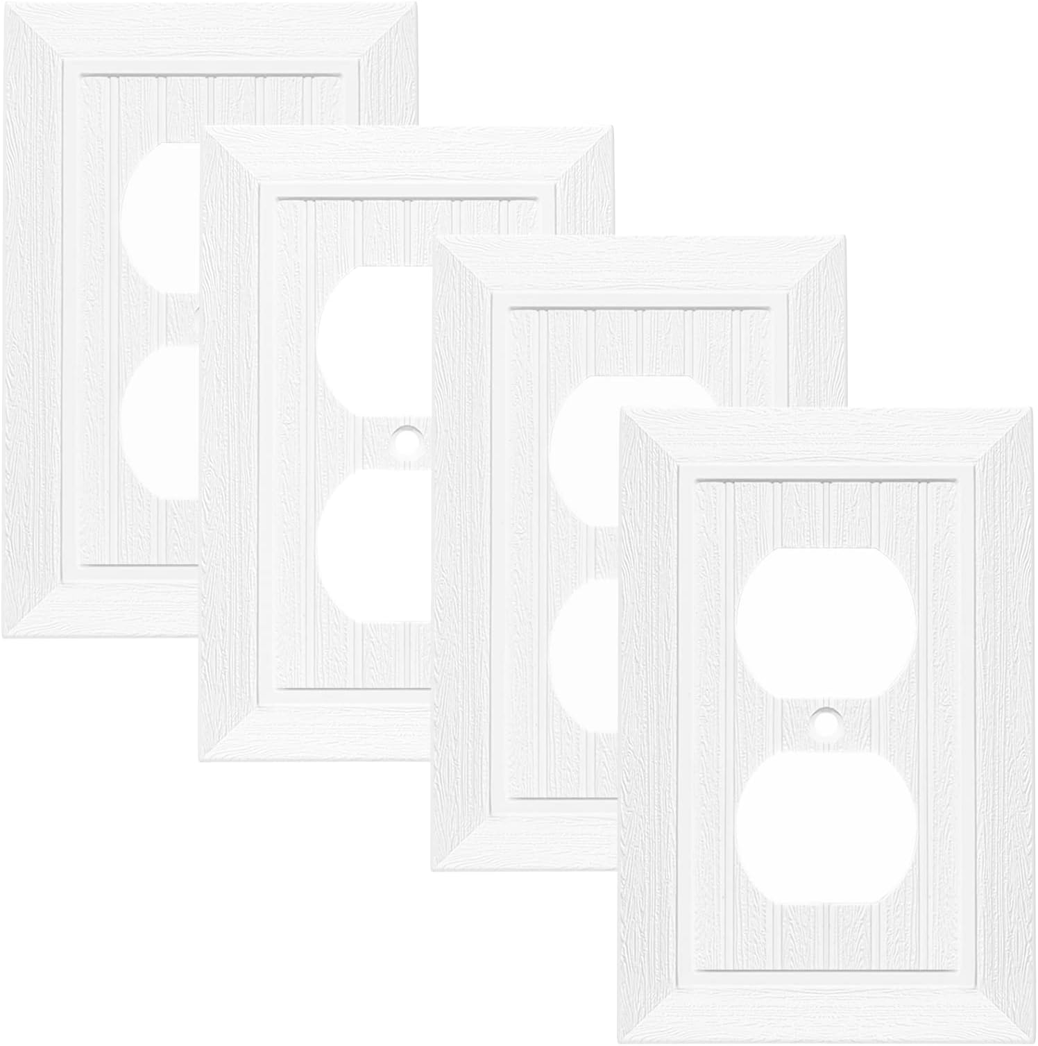 Value Combo Pack of 8 pieces wall plates, including 4 socket switch ...