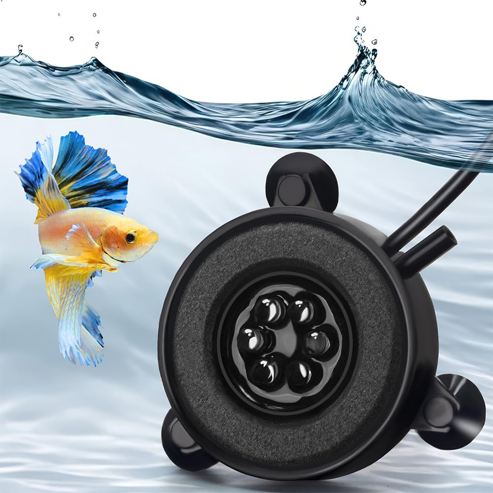 Amazon.com: DaToo Aquarium LED Air Bubble Stone Disk Bubble Light 2 Inch with 6 Dazzle Color ...