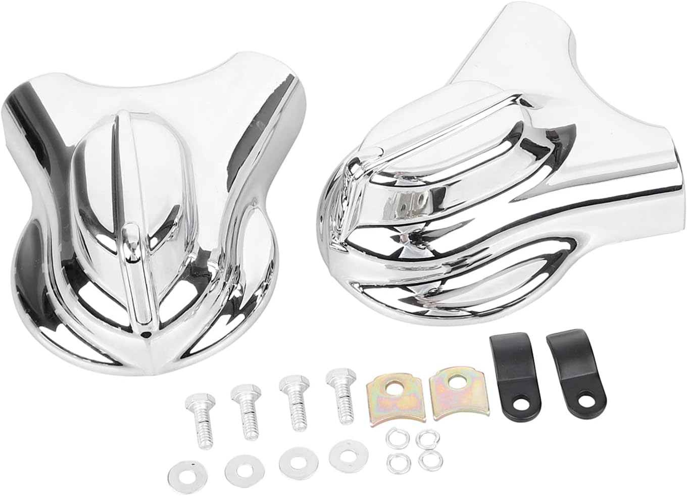 Amazon.com: SHMTOOL Chrome Rear Swingarm Axle Covers for Harley Softail ...