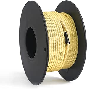 Amazon.com : NewDoar Kevlar Braided Cord, 1.5mm 50FT, 12 Strand, High ...