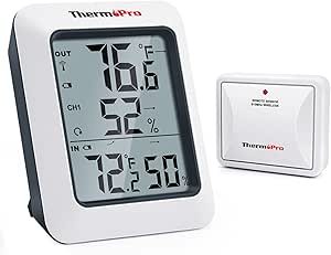 Amazon.com : ThermoPro TP60 Digital Hygrometer Outdoor Thermometer ...