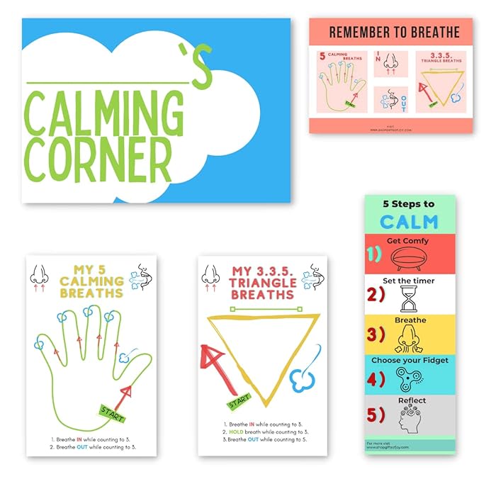 Buy Gifts Of Joy Calm Down Corner Classroom kit, Feelings Poster ...