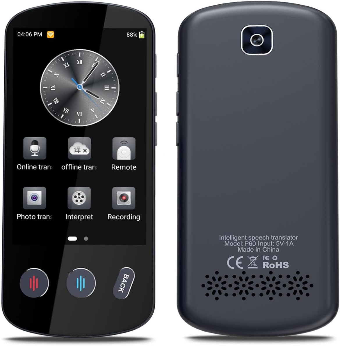 Amazon.com : Language Translator Device Smart Two Way Voice Translator ...