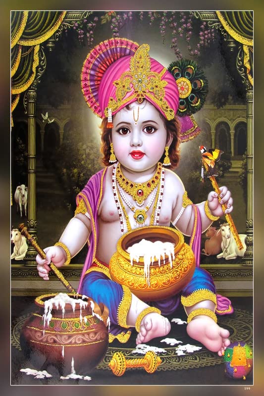 POSTERDADDY Lord Krishna/Shree Krishna/Baby Krishna/Bal Krishna/Sri ...
