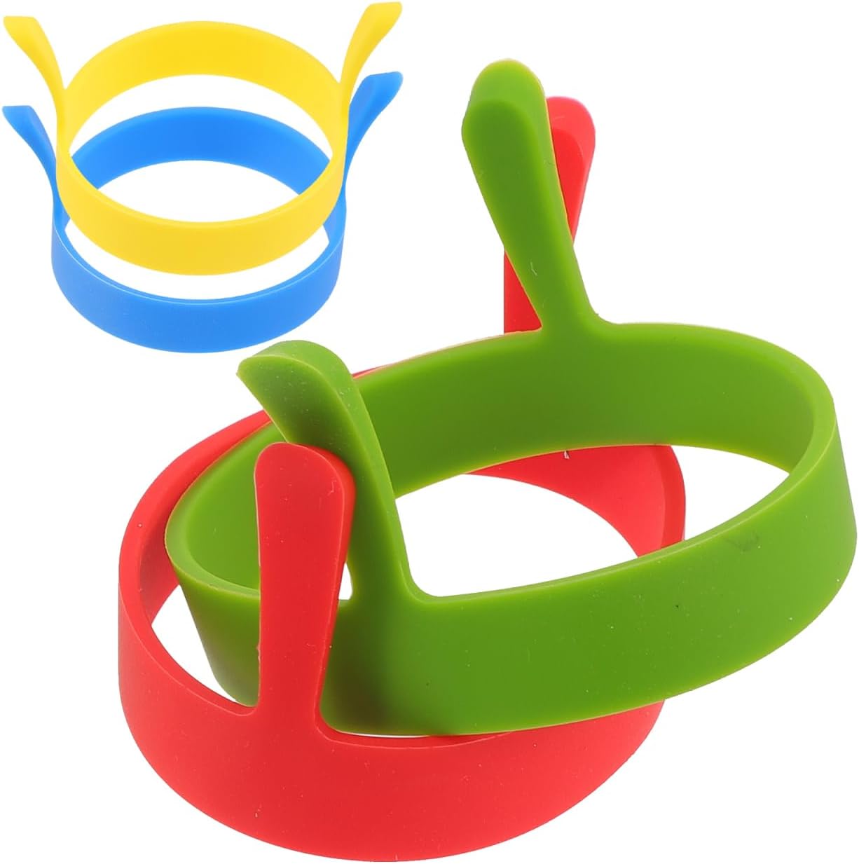 Amazon.com: Food Grade Silicone Egg Rings, Multicolor, Egg Ring Molds ...