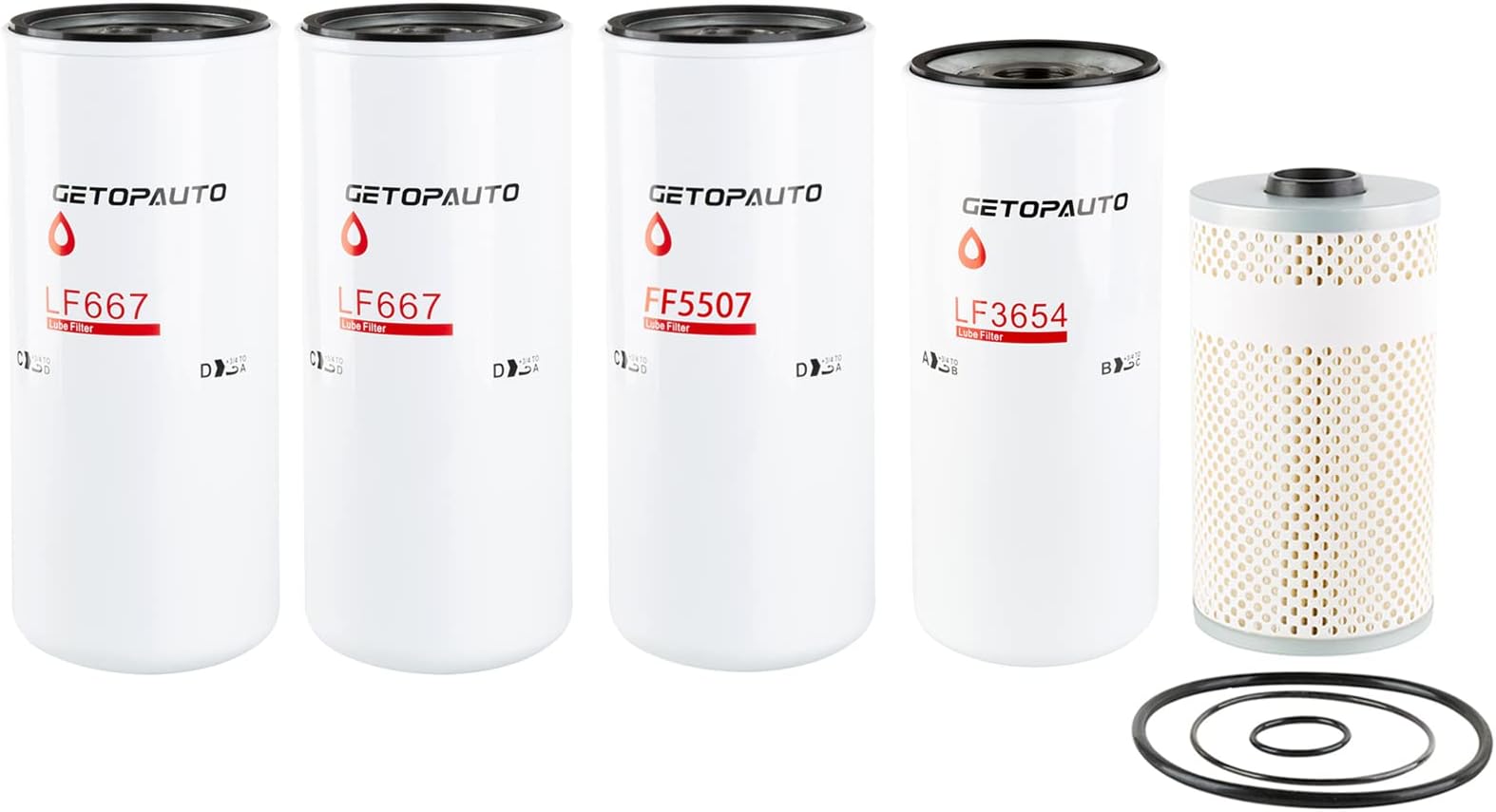 Amazon.com: AIVWUMOT Oil Change Kit FF5507 LF3654 FLF667(2) FF5369 ...