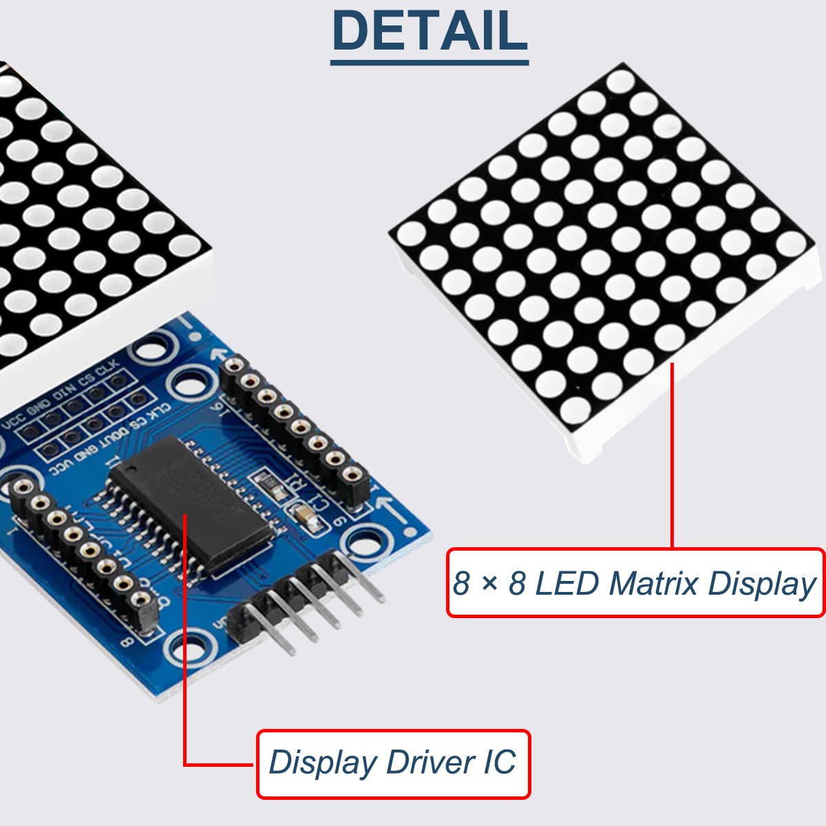 Snapklik.com : DAOKAI MAX7219 Dot Matrix Module 8 X 32 MCU Control ...