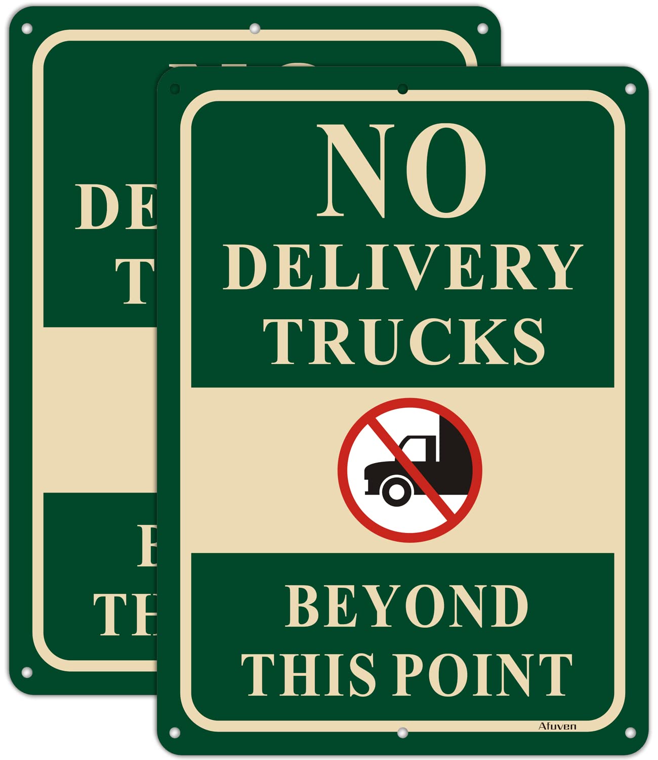 Amazon.com: 2 Pack No Delivery Trucks Beyond This Point Signs 10" x 14 ...