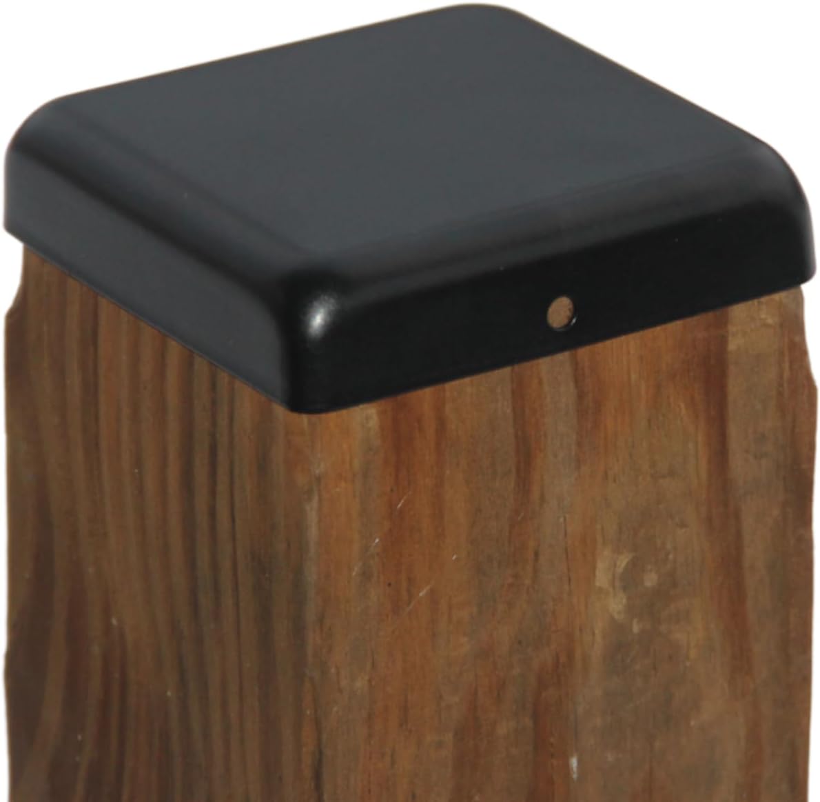 4x4 Fence Post Cap (3 1/2") Single Pack (ONE) Black Powder Coated ...