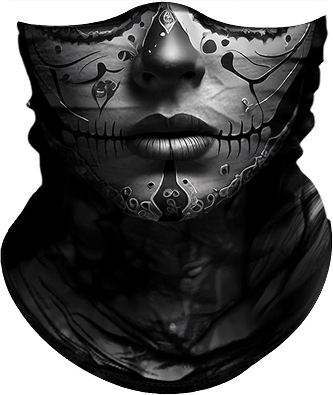 Obacle Skull Face Mask for Women Dust Wind Sun Protection Rave Festival ...