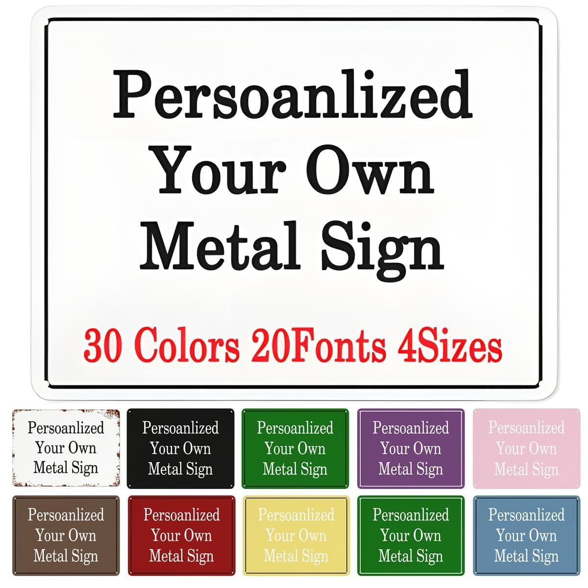 Custom Signs Outdoor Metal,Make Your Own Sign 8"X12", Add Photo Text ...