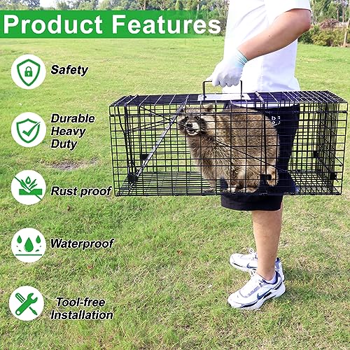 Snapklik.com : Live Animal Trap Cage, 32 X 12 X 12.5 Catch And Release ...