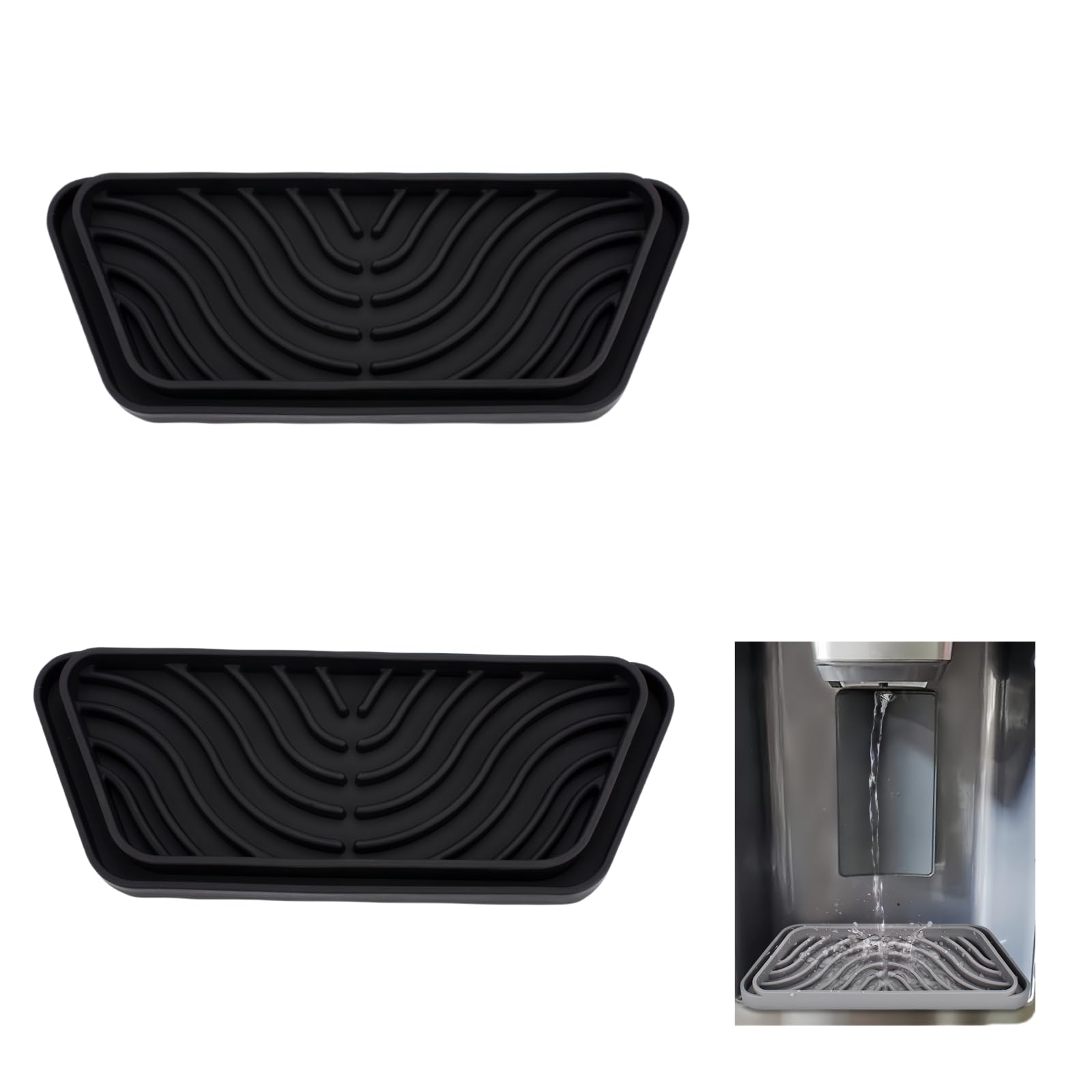 Amazon.com: LOLOLE 2 Pack Refrigerator Drip Tray, Cuttable Protector ...