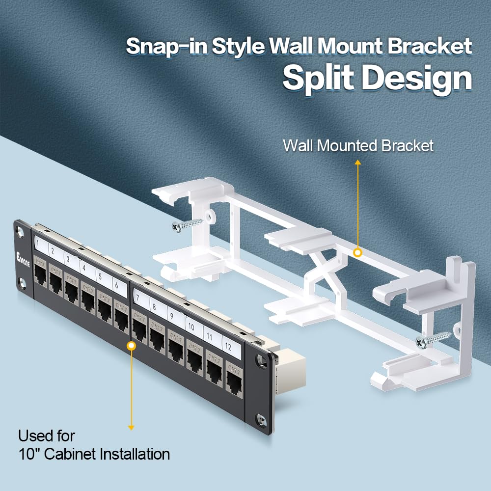 Snapklik.com : Enmane 12 Port Patch Panel CAT7 Keystone Patch Panel ...
