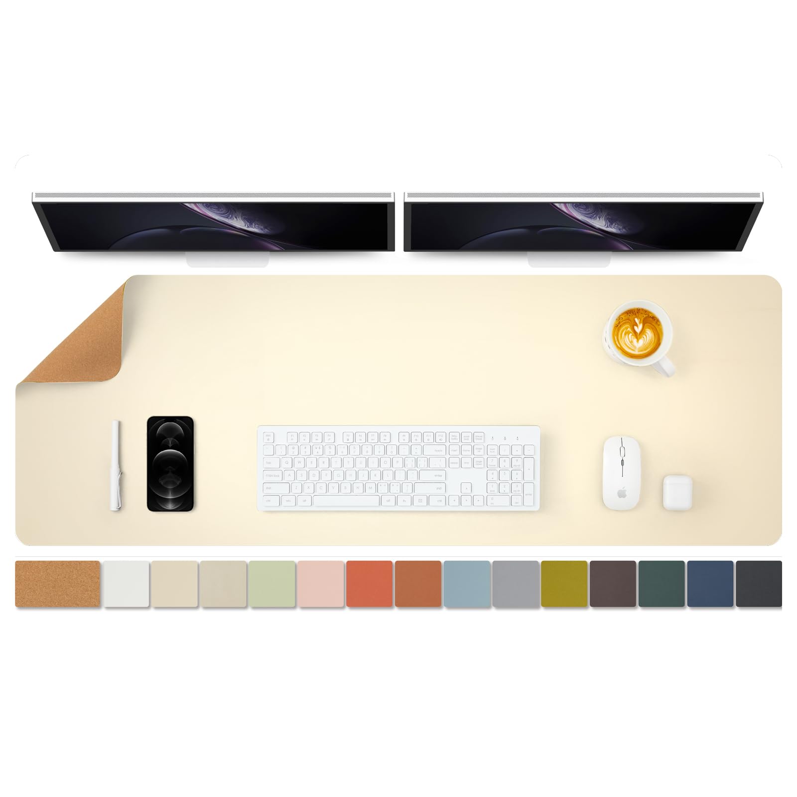 Amazon.com : Large Cork Desk Mat - 47.2"x 17" Desk Pad for Office and ...