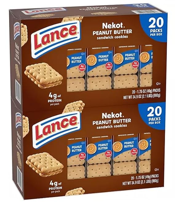 Amazon.com: Lance Nekot Peanut Butter Sandwich Cookies, 1.75 oz., 40 pk ...