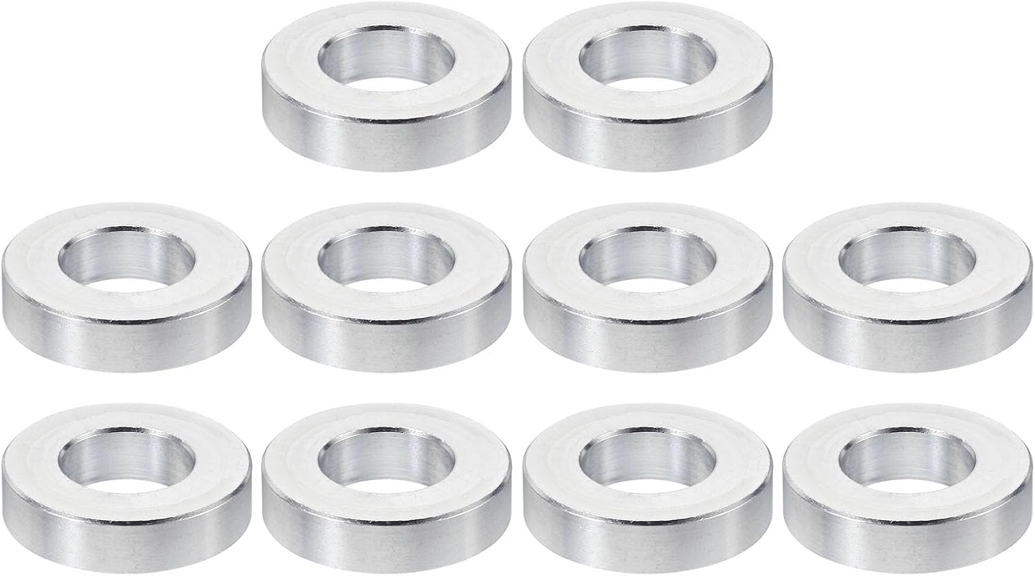 PATIKIL M10 Aluminum Spacers, 10 Pcs Metal Spacer Aluminum 10.5mm ID x ...