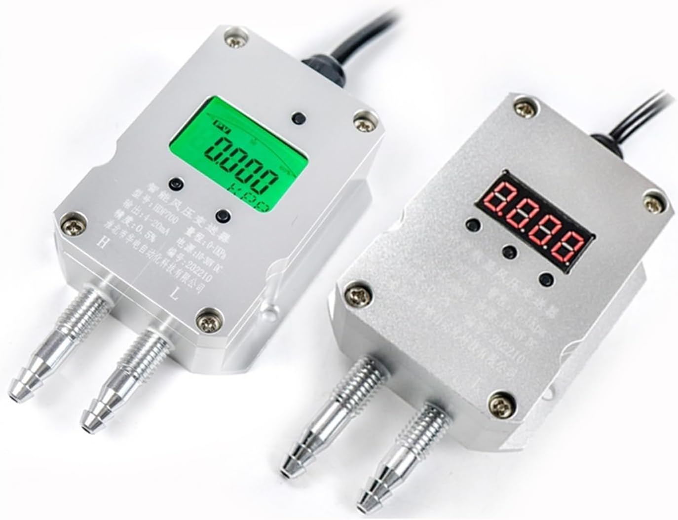 RS485 Air Pressure transducer for Air Conditioning Compressor (Color : LED 4-20mA, Size : 0-2Kpa ...