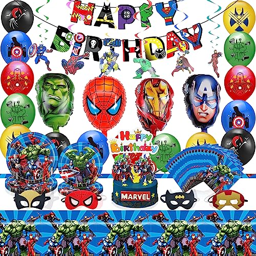 conjunto de fiesta de cumpleaños de superhéroe, Nueva decoración de ...